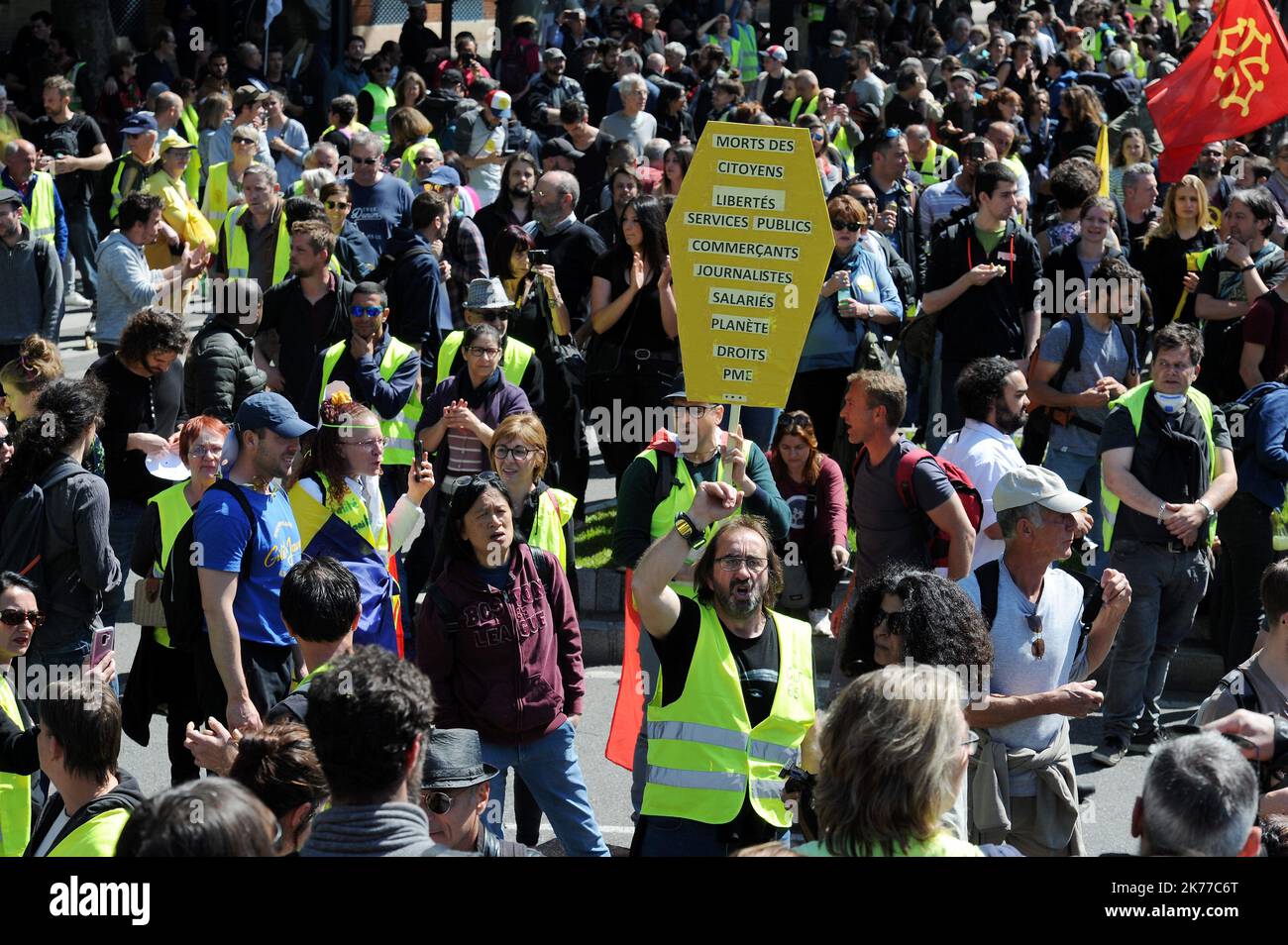 Annual May Day workers' demonstration on May 1 Stock Photo - Alamy