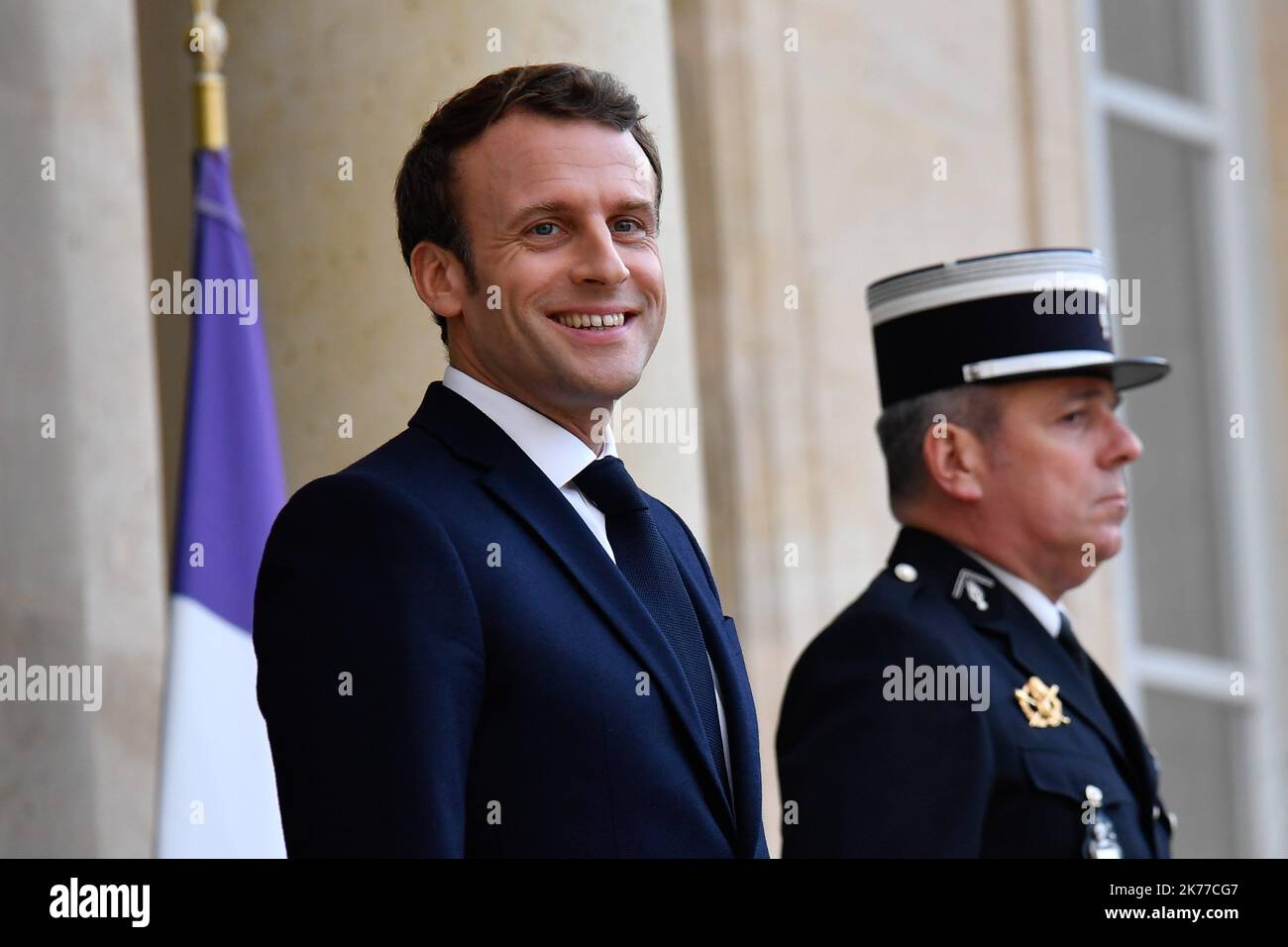 The President of the French Republic, Emmanuel Macron received the ...
