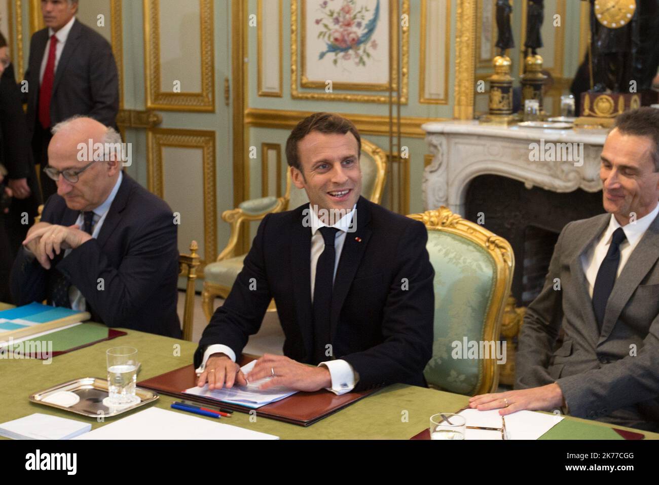 French President Emmanuel MACRON, receives Mark RUTTE, Prime Minister ...