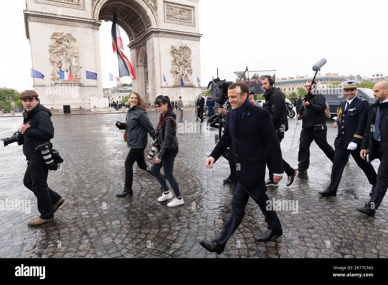 Emmanuel Macron. French President Emmanuel Macron attends a ceremony ...