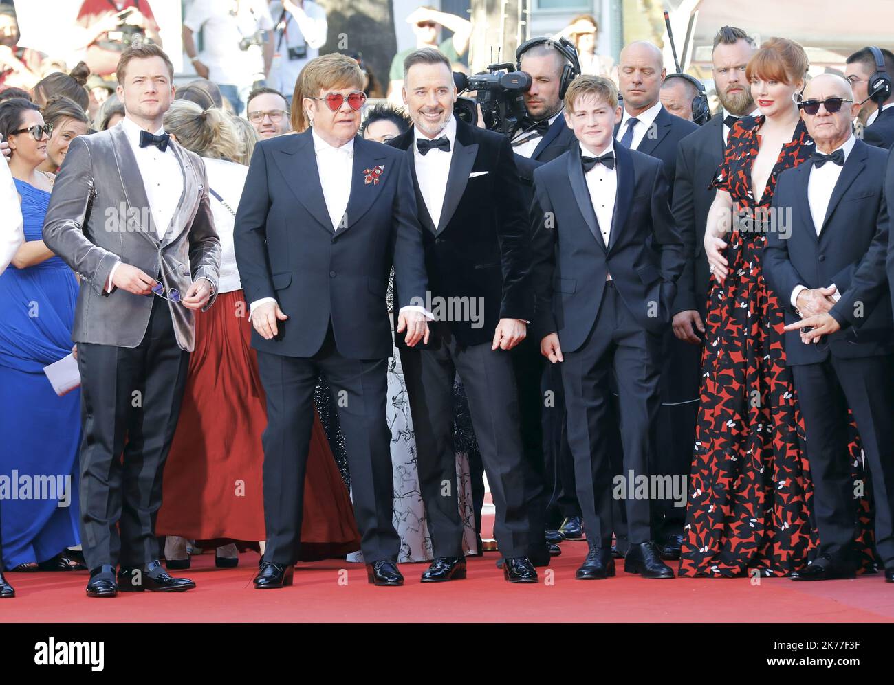 (From L) British record producer Giles Martin, Canadian filmmaker David ...