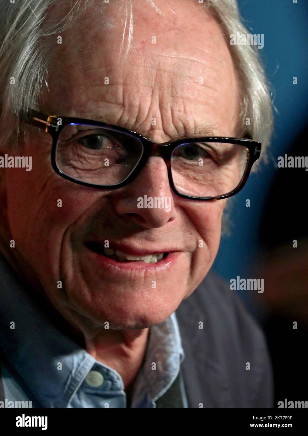 British film director and screenwriter Ken Loach speaks during a press ...