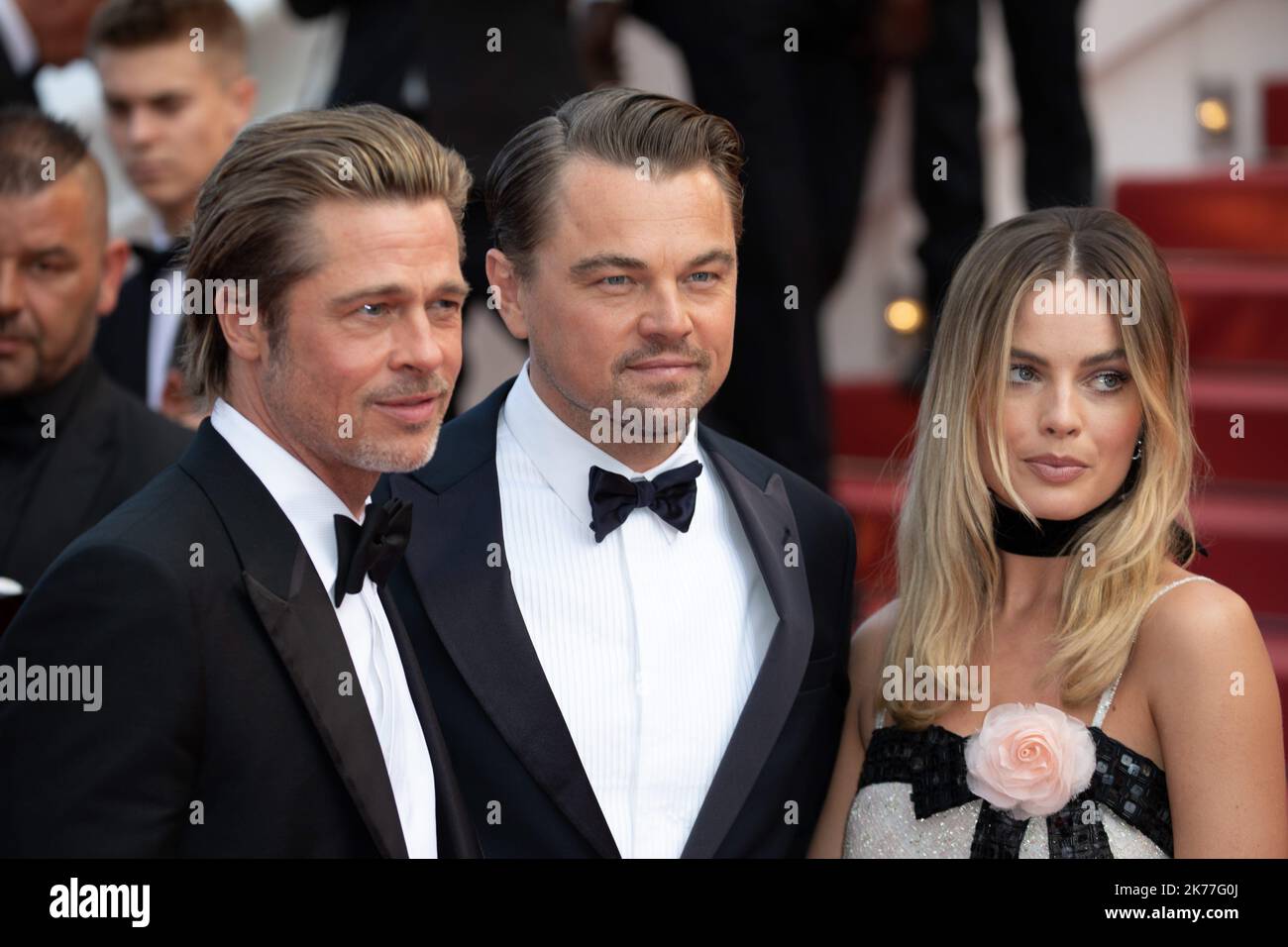 Leonardo Dicaprio, Brad Pitt et Margot Robbie attending the Once Upon a Time in Hollywood ...