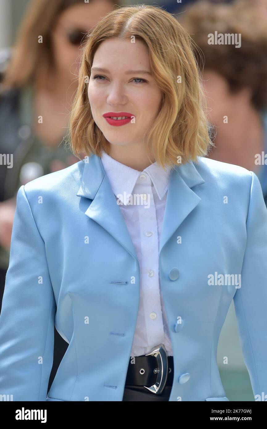 Lea Seydoux attends the photocall for Oh Mercy! Roubaix, une Lumiere during the 72nd annual ...