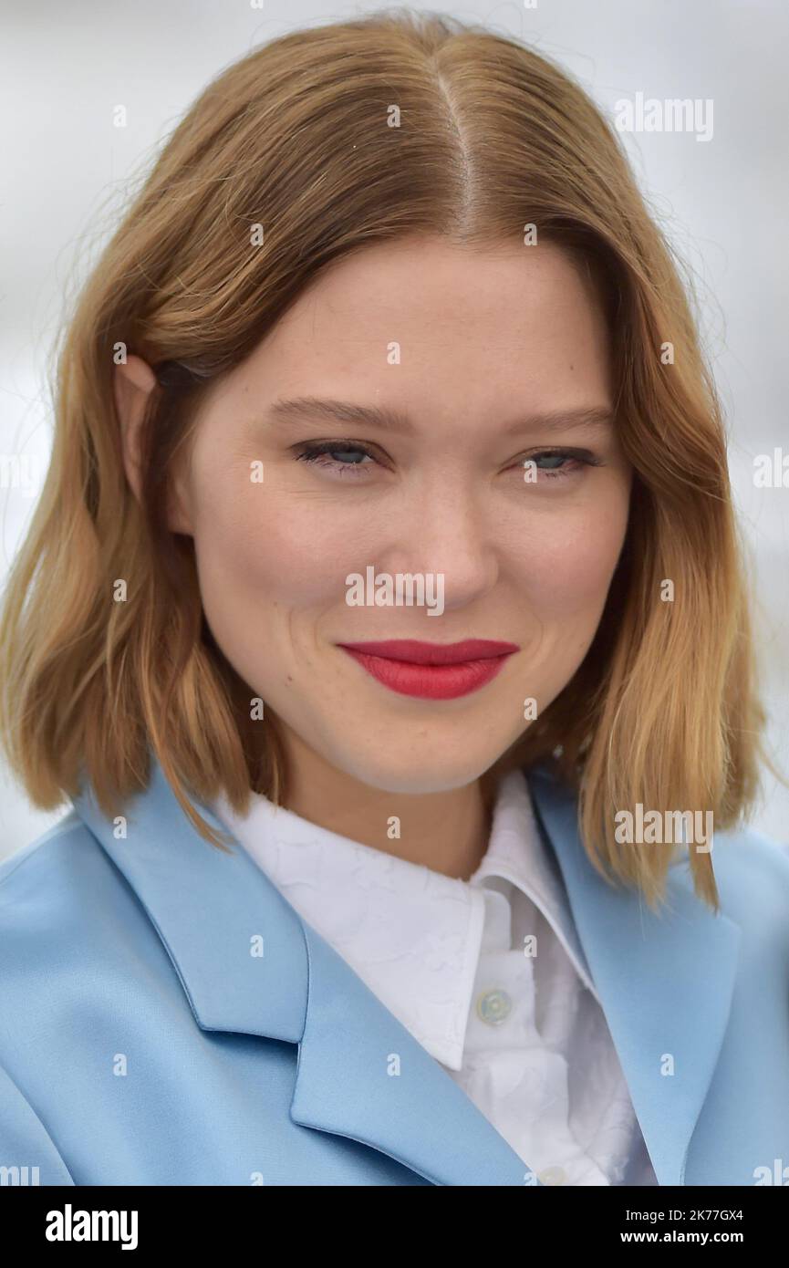 Lea Seydoux attends the photocall for Oh Mercy! Roubaix, une Lumiere during the 72nd annual ...