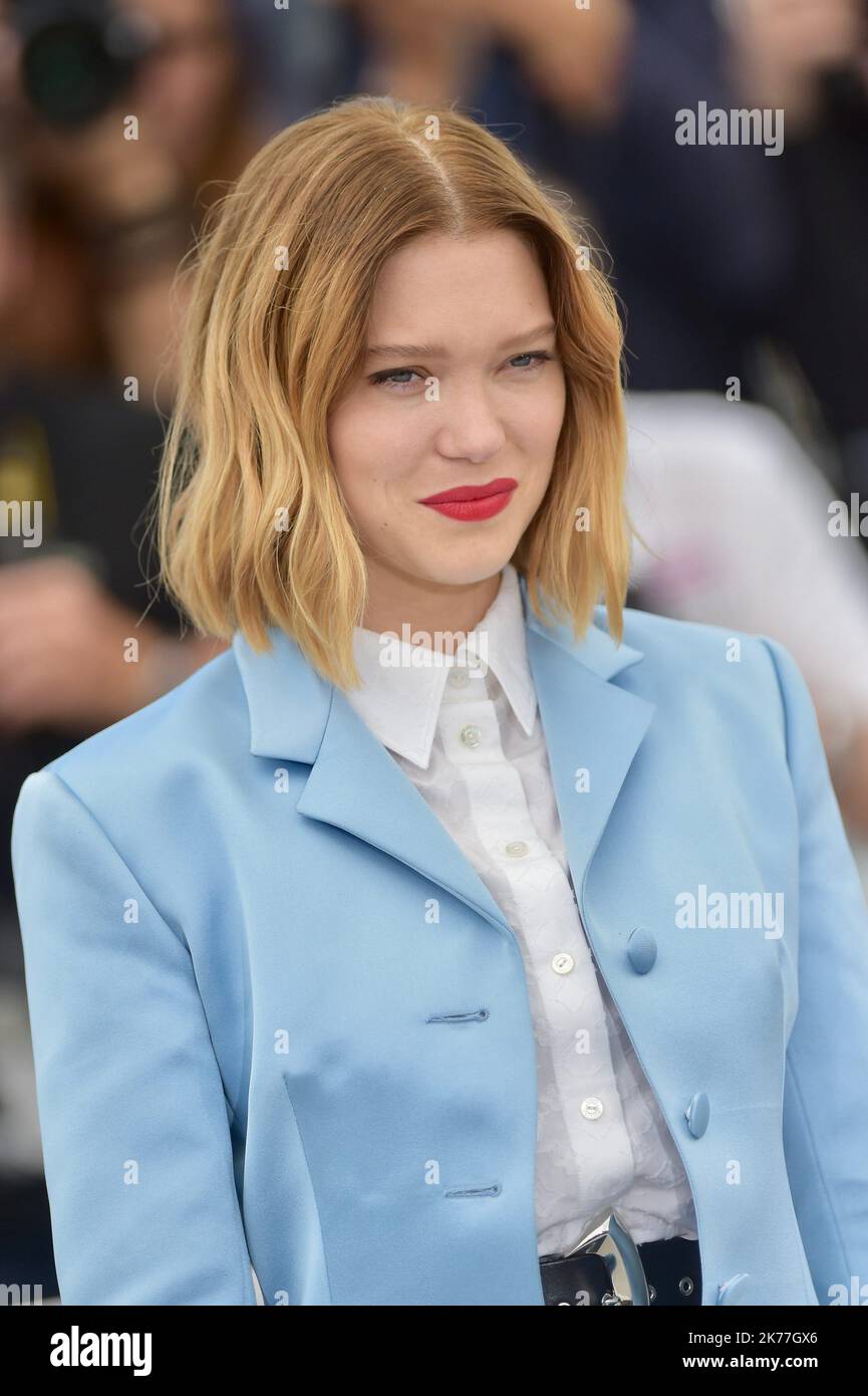 Lea Seydoux attends the photocall for Oh Mercy! Roubaix, une Lumiere during the 72nd annual ...
