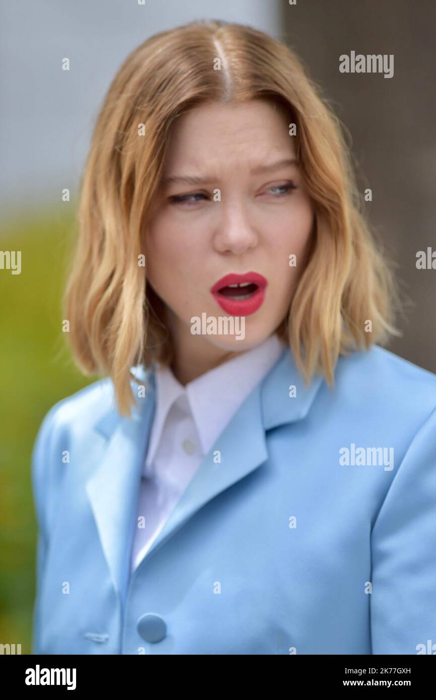 Lea Seydoux attends the photocall for Oh Mercy! Roubaix, une Lumiere during the 72nd annual ...