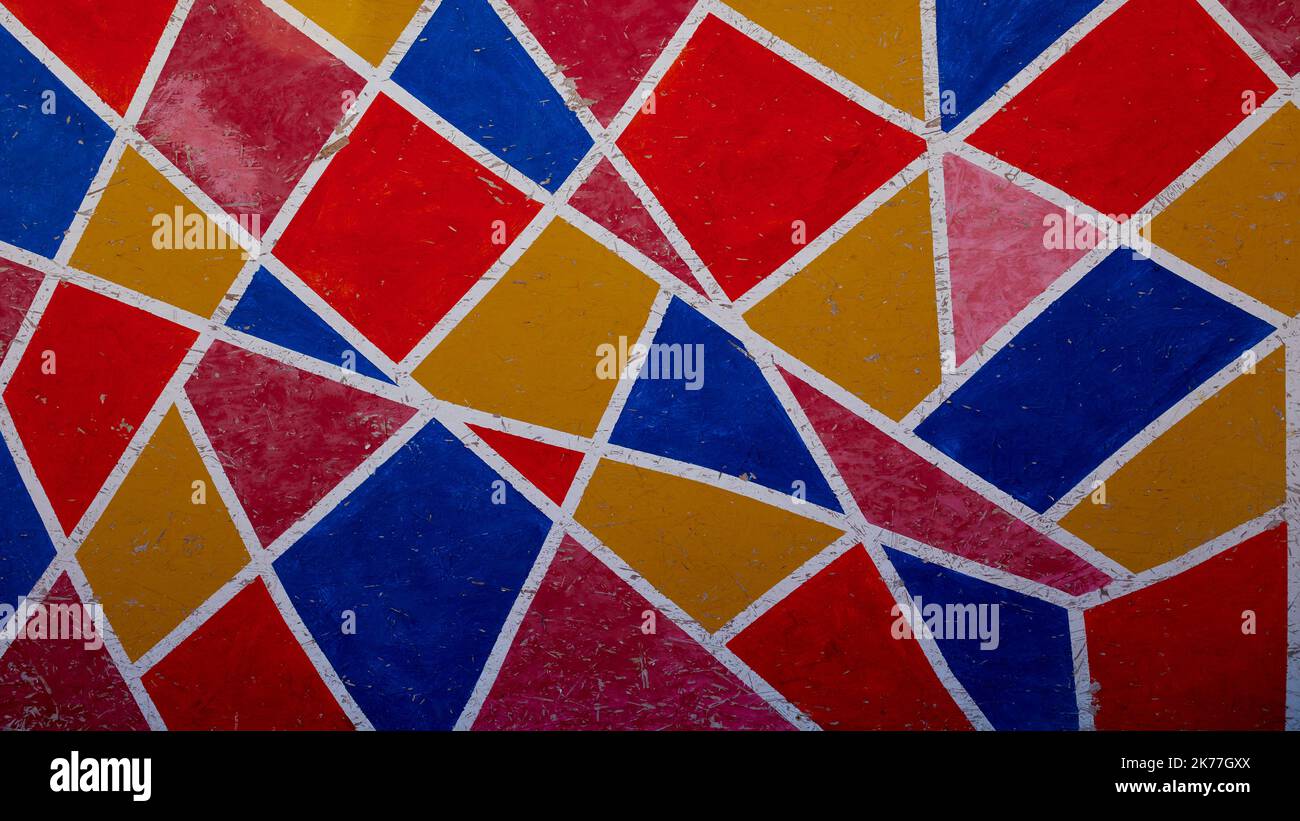 Texture pattern of figures of various shapes and colors for the ...