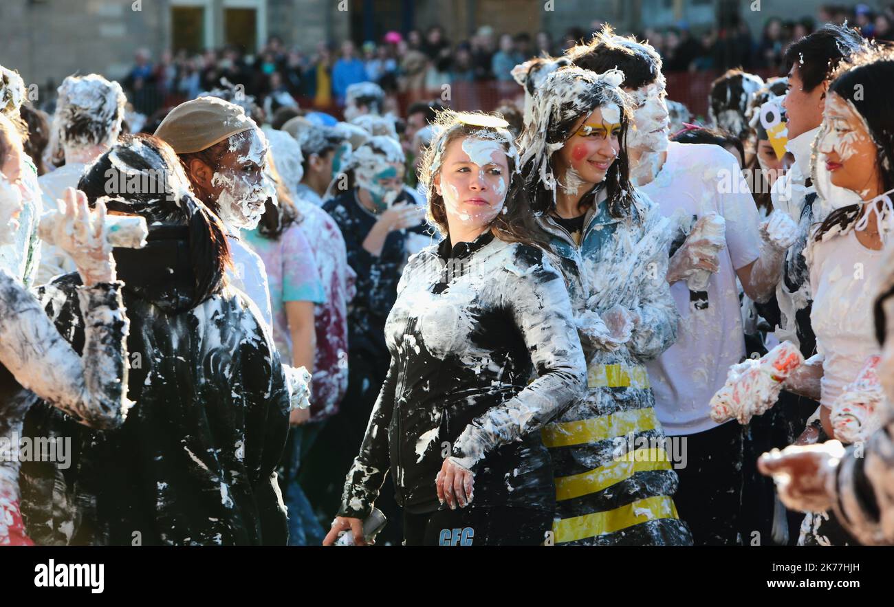 Fife, Scotland, UK. 17th Oct, 2022. St Andrews University Foam Fight, a ...