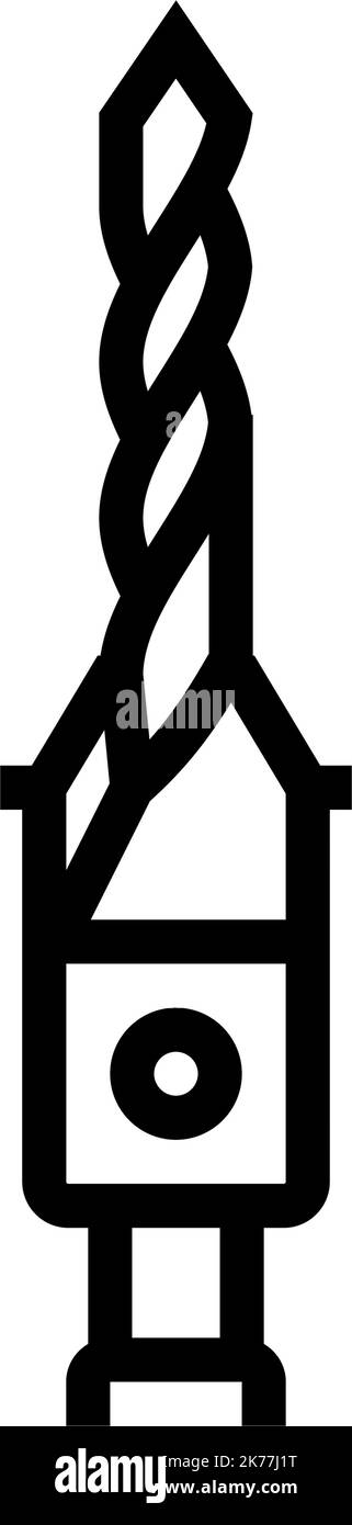 countersink drill bit line icon vector illustration Stock Vector Image ...