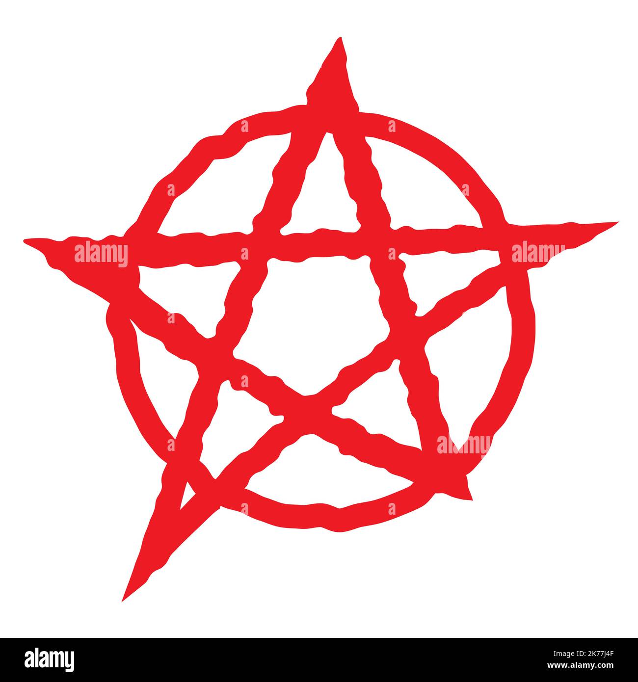 Pentagram sign five pointed star icon. Magical symbol of faith. Simple ...