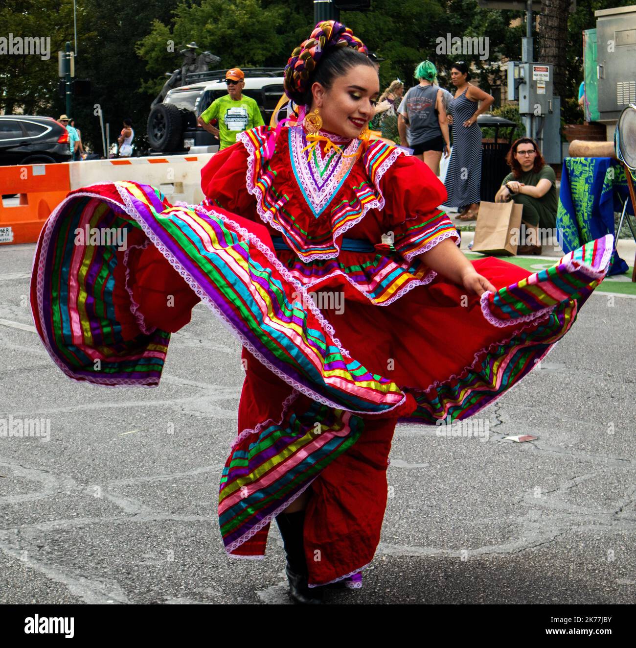 Dancer celebrating hispanic heritage month Stock Photo - Alamy