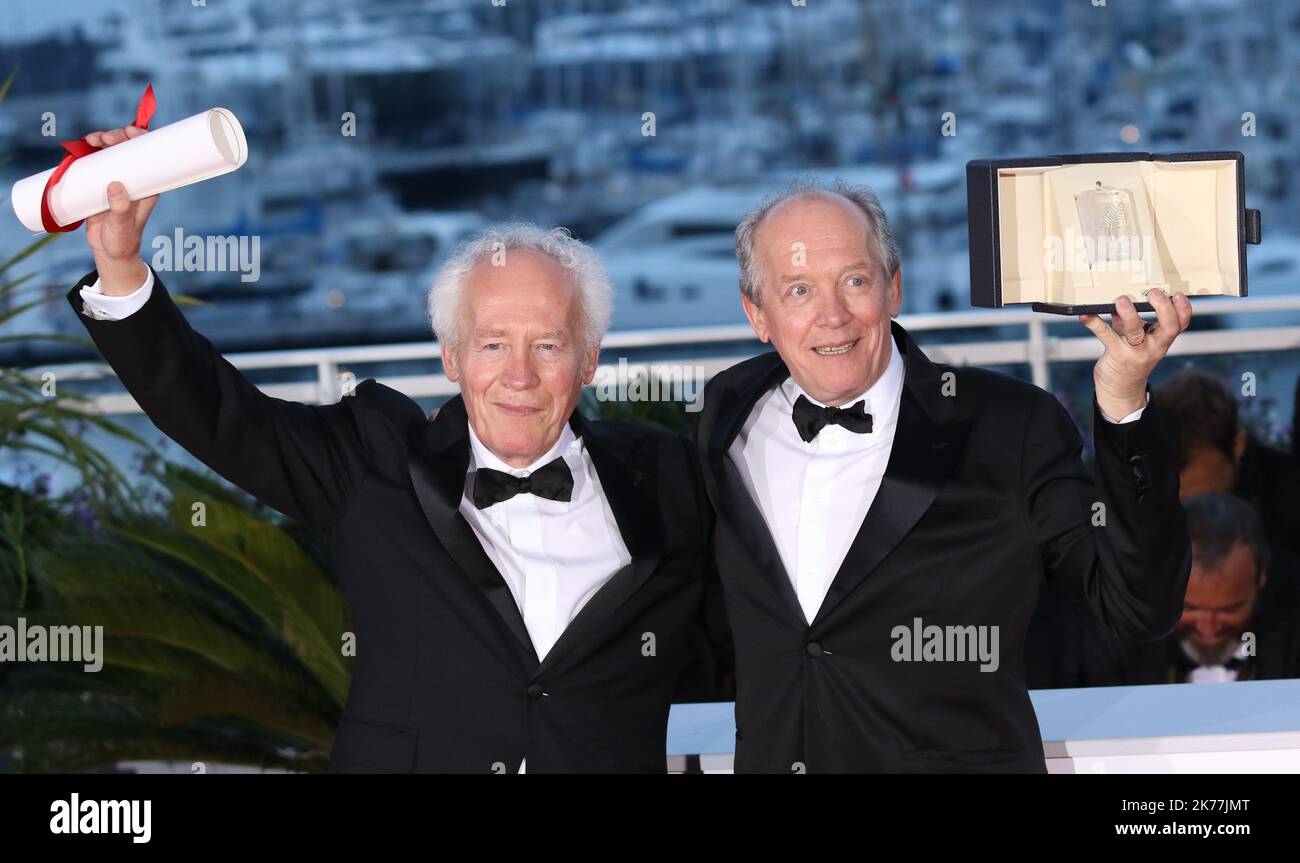 Belgian director Jean-Pierre Dardenne (L) and Belgian director Luc ...