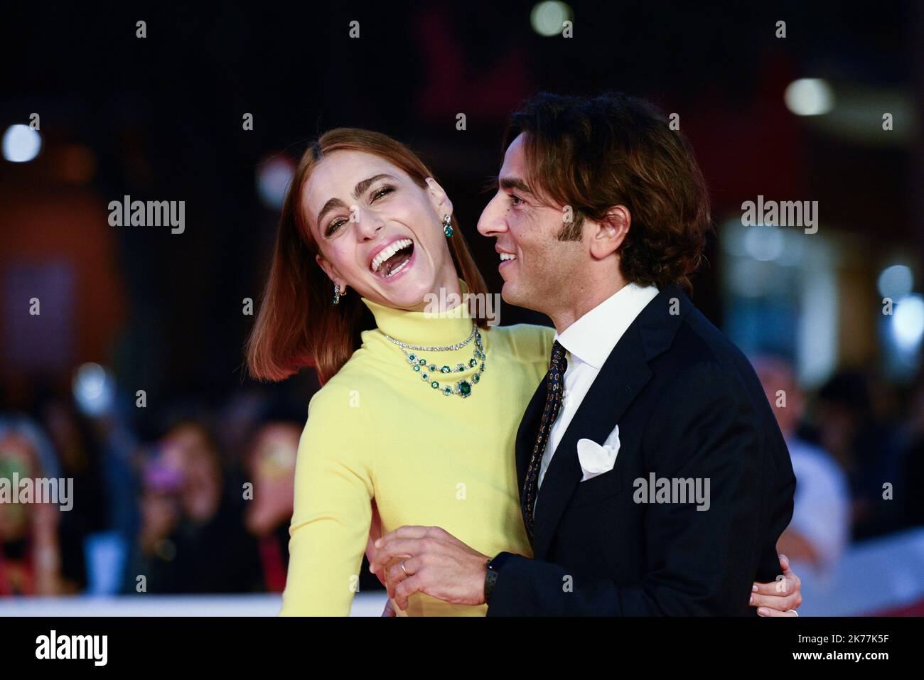 ROME, ITALY - OCTOBER 17: Miriam Leone and Paolo Carullo attends the ...