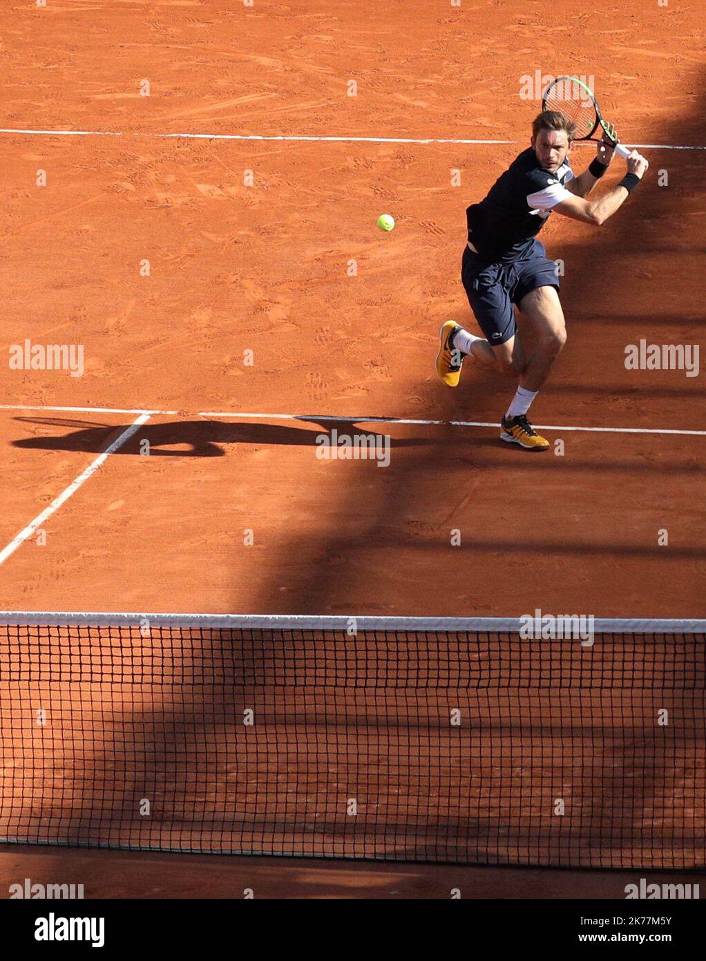 Match entre Nicolas Mahut et Leonardo Mayer sur le court Simonne ...