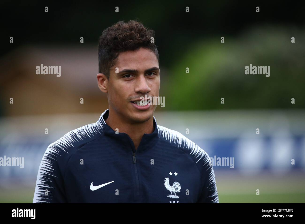 RAPHAEL VARANE Training France's soccer team in Clairefontaine, the ...