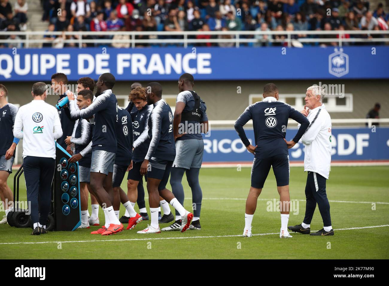 KYLIAN MBAPPE , DIDIER DESCHAMPS Training France's soccer team in ...