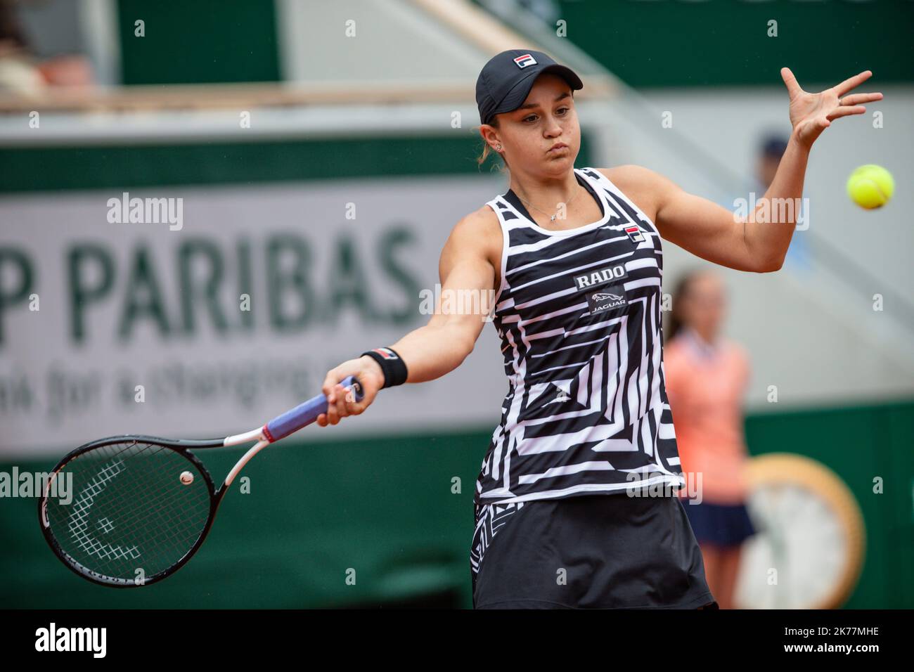 Ashleigh Barty (AUS) against Sofia Kenin (USA) on court Philippe ...