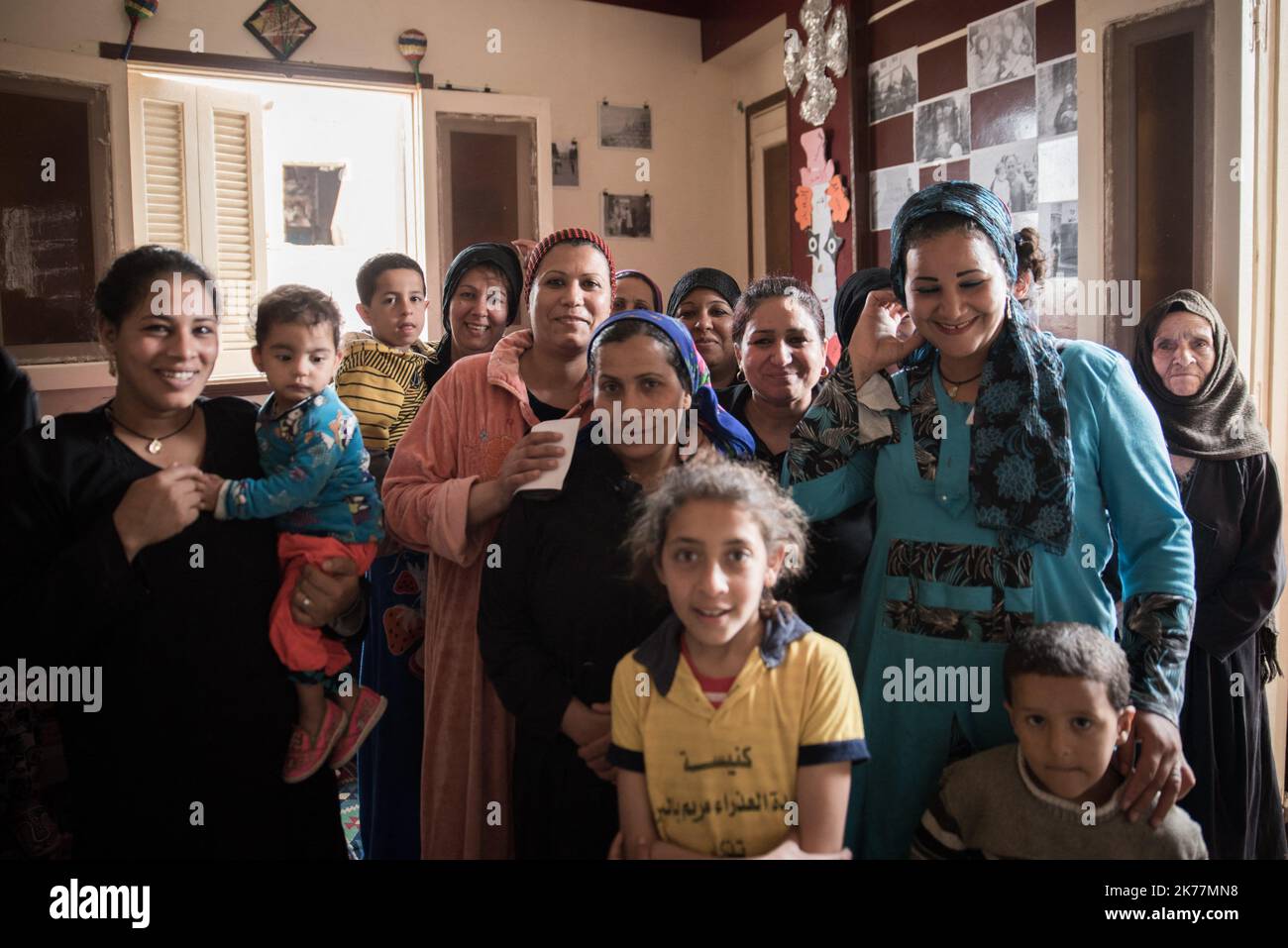 / 08/04/2019 - Egypt / Upper Egypt / El Bashra - Coptic women attend an ...