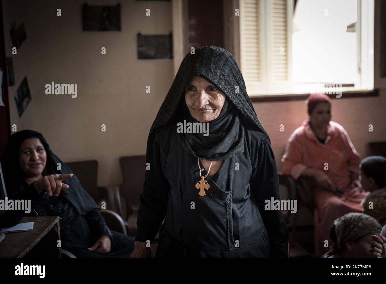 / 08/04/2019 - Egypt / Upper Egypt / El Bashra - Coptic women attend an ...
