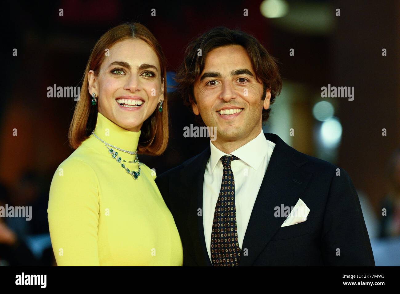 ROME, ITALY - OCTOBER 17: Miriam Leone and Paolo Carullo attends the ...