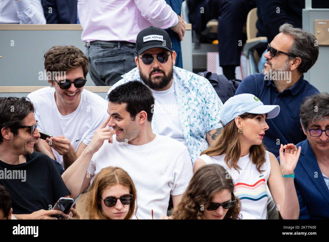 French actor Artus attends the match between Gael Monfils (FRA) and ...