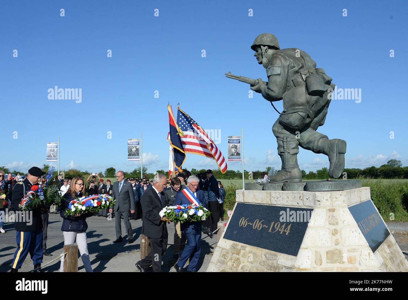Commemoration ceremonies for the 75th anniversary of D-Day Stock Photo ...