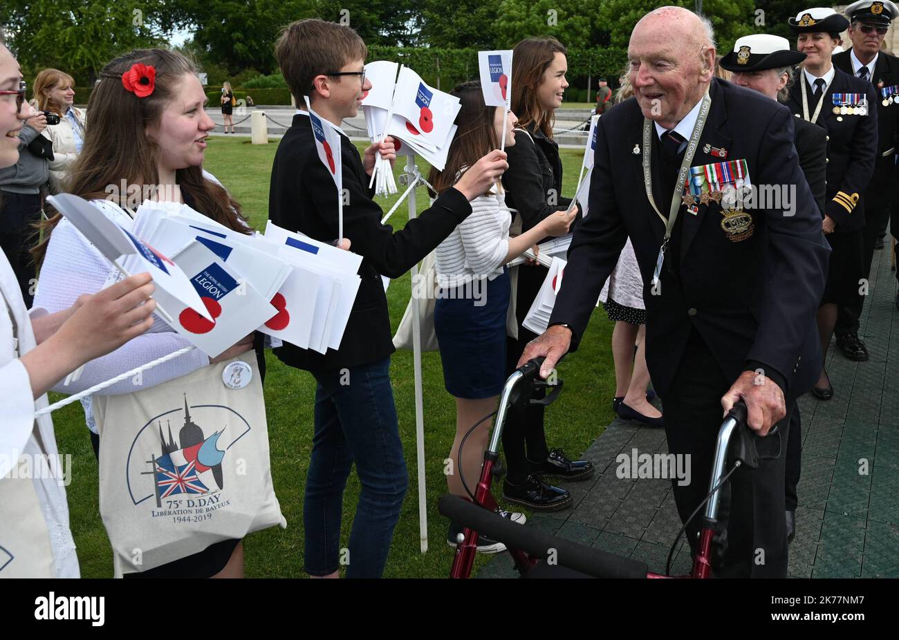 Memorial service at Bayeux War Cemetery on June 06, 2019 in Bayeux ...