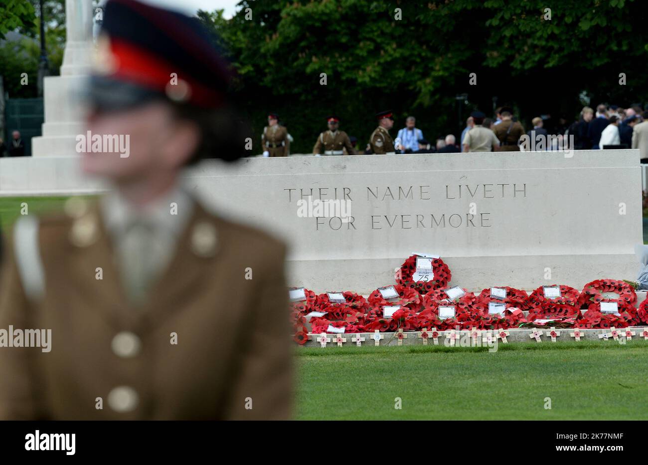 Memorial service at Bayeux War Cemetery on June 06, 2019 in Bayeux ...