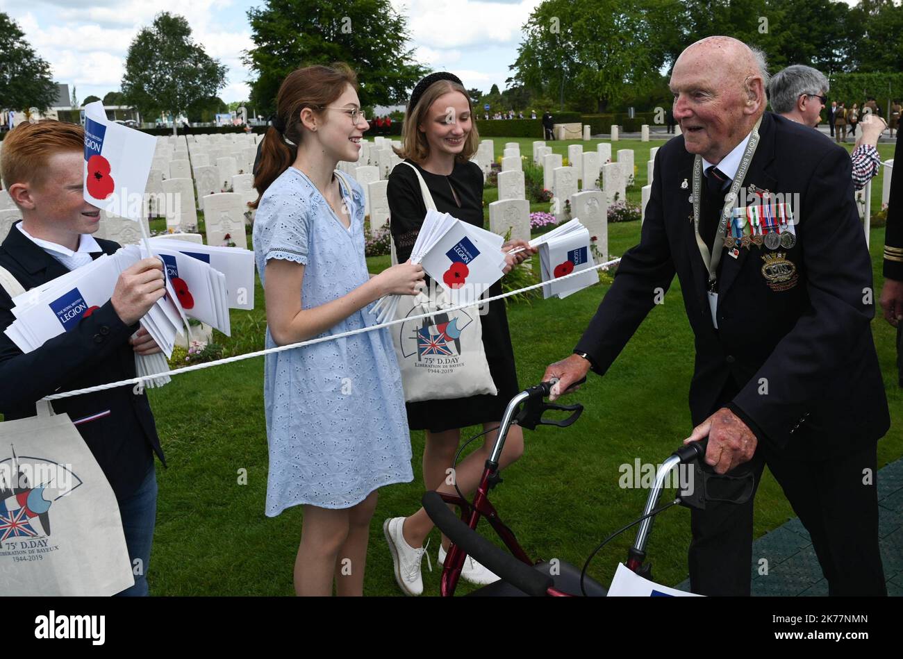 Memorial service at Bayeux War Cemetery on June 06, 2019 in Bayeux ...