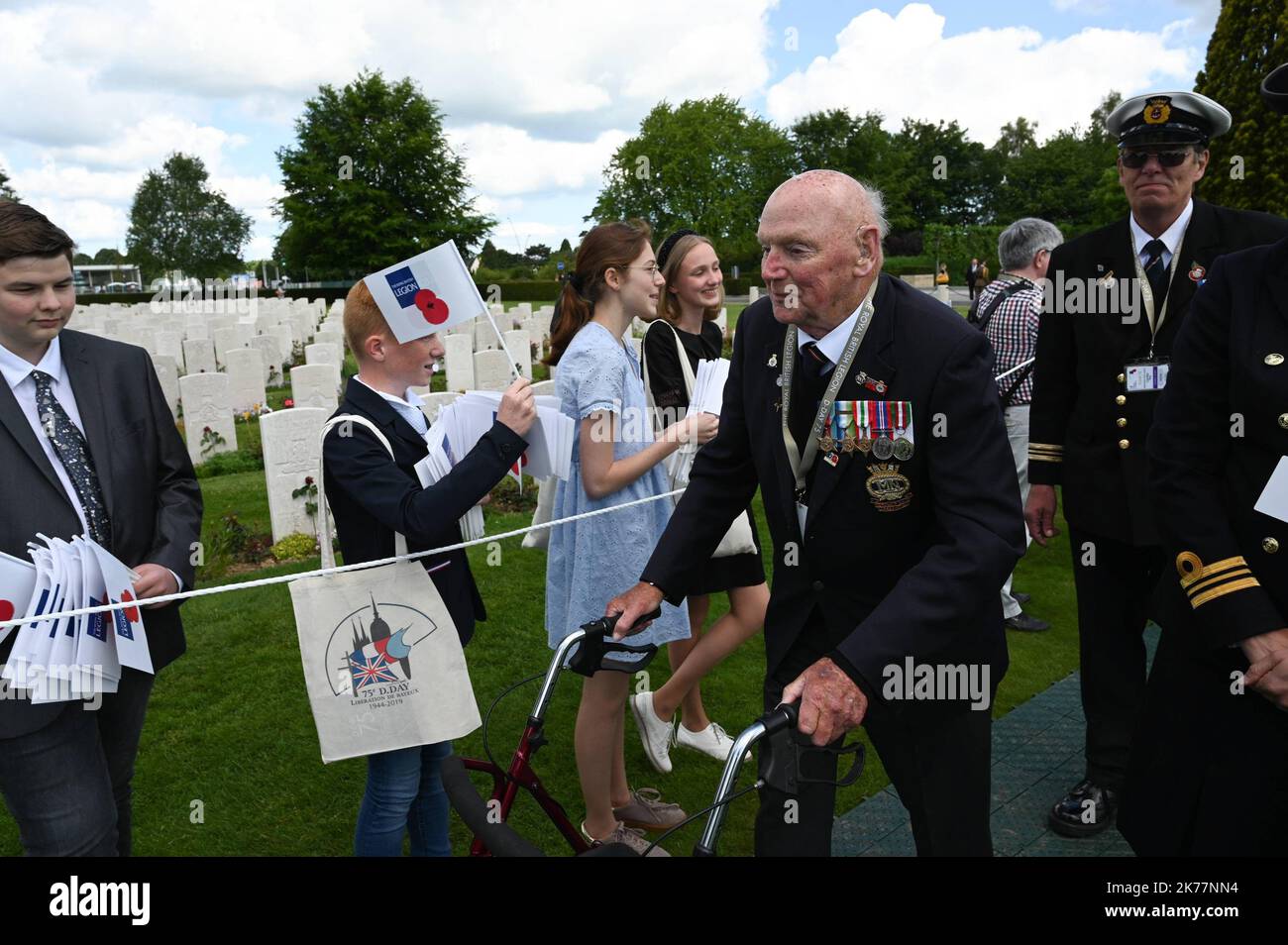 Memorial service at Bayeux War Cemetery on June 06, 2019 in Bayeux ...