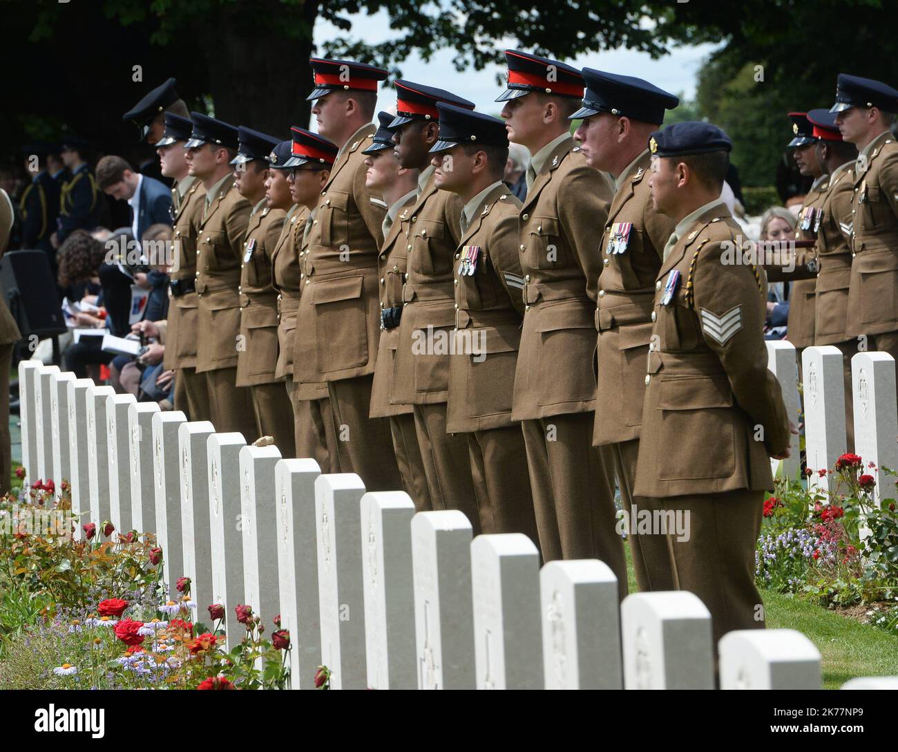 Memorial service at Bayeux War Cemetery on June 06, 2019 in Bayeux ...