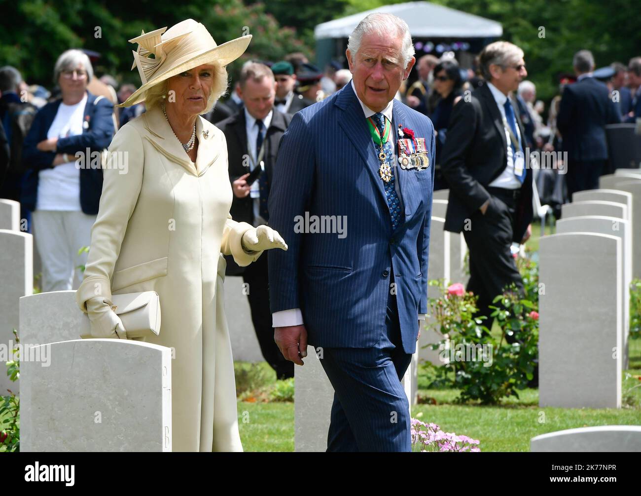 Memorial service at Bayeux War Cemetery on June 06, 2019 in Bayeux ...