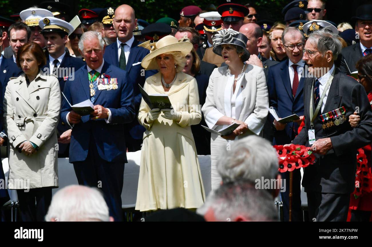Memorial service at Bayeux War Cemetery on June 06, 2019 in Bayeux ...