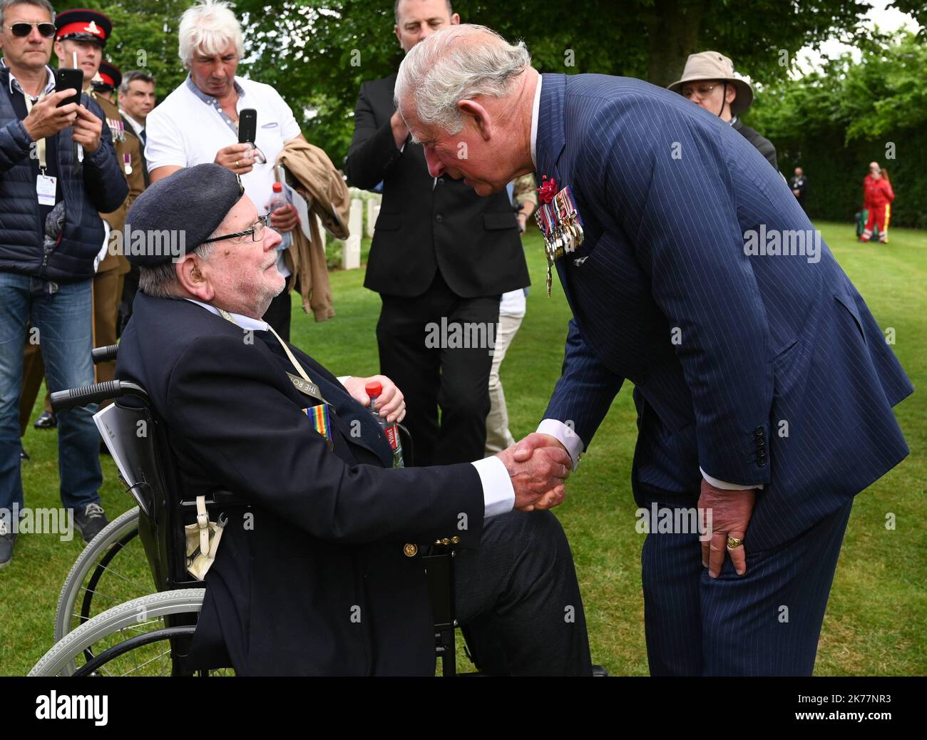 Memorial service at Bayeux War Cemetery on June 06, 2019 in Bayeux ...