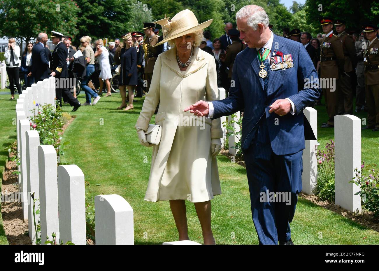 Memorial service at Bayeux War Cemetery on June 06, 2019 in Bayeux ...
