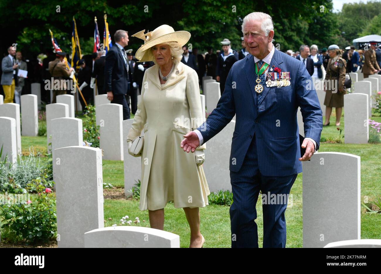 Memorial service at Bayeux War Cemetery on June 06, 2019 in Bayeux ...