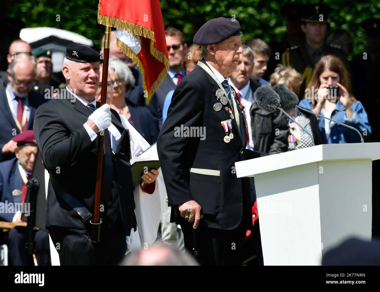 Memorial service at Bayeux War Cemetery on June 06, 2019 in Bayeux ...
