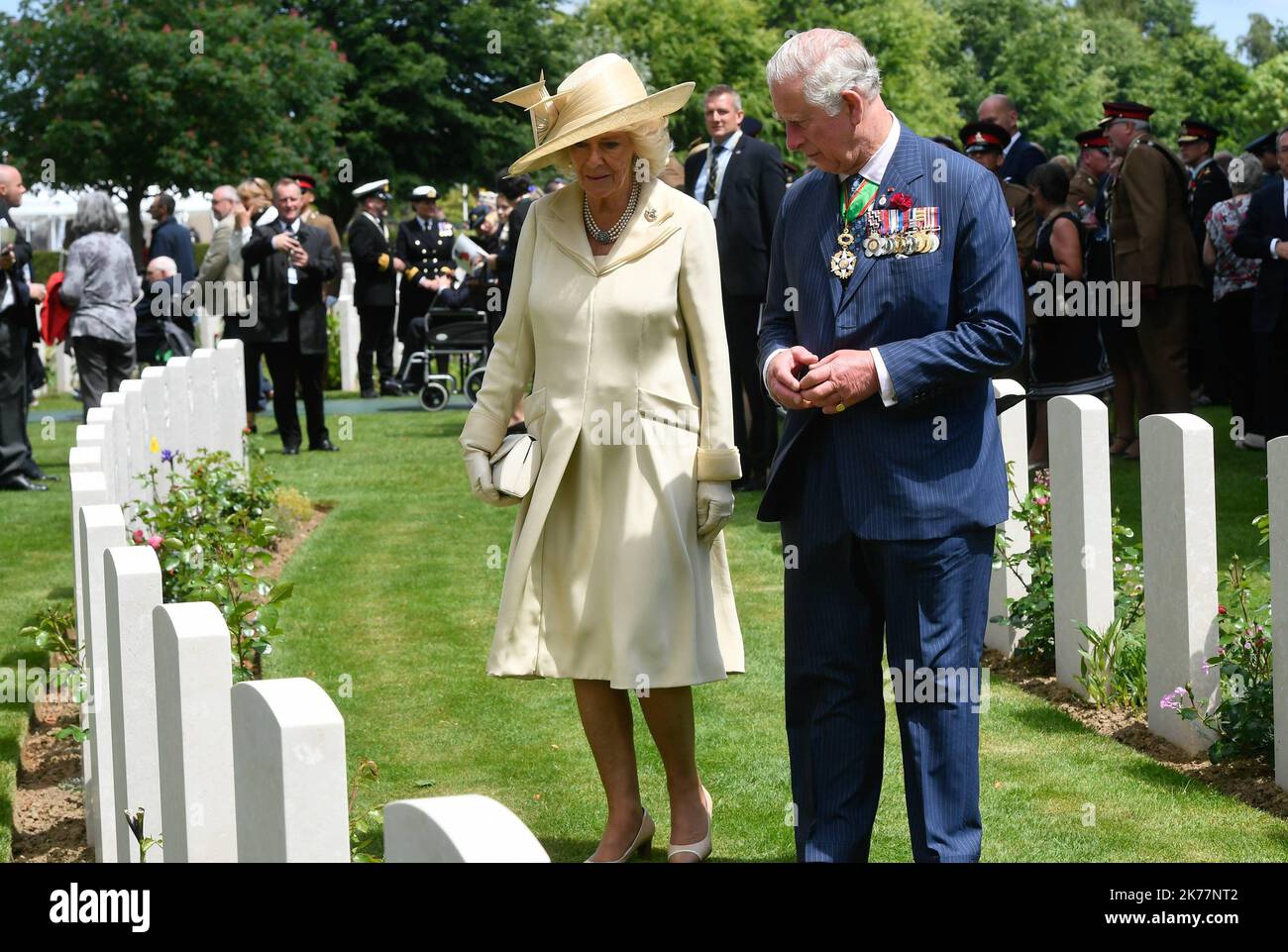 Memorial service at Bayeux War Cemetery on June 06, 2019 in Bayeux ...