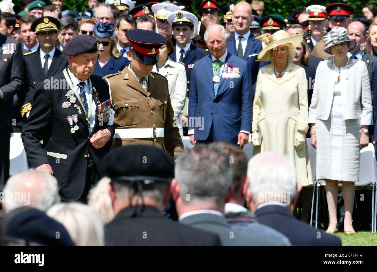 Memorial service at Bayeux War Cemetery on June 06, 2019 in Bayeux ...