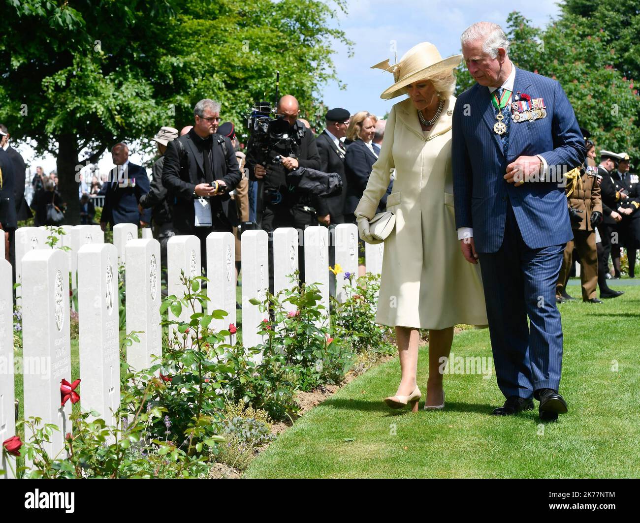 Memorial service at Bayeux War Cemetery on June 06, 2019 in Bayeux ...
