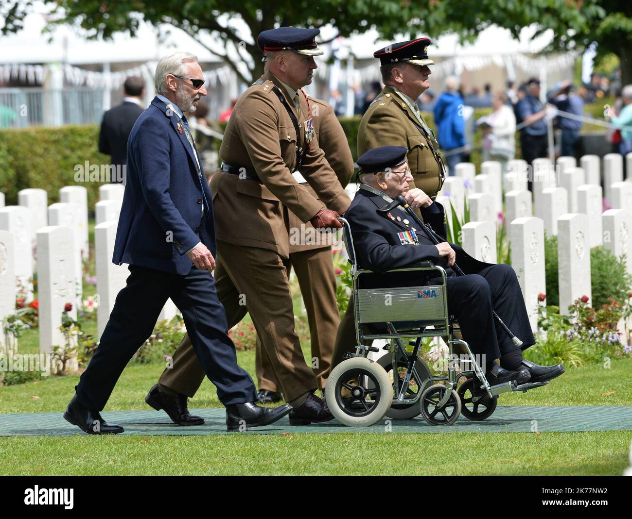 Memorial service at Bayeux War Cemetery on June 06, 2019 in Bayeux ...