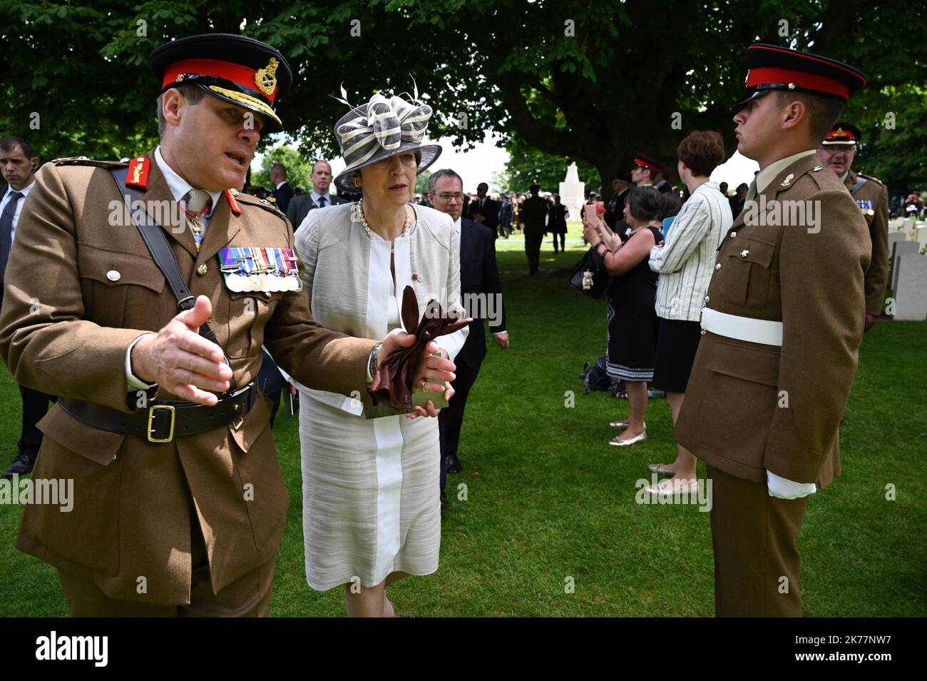 Memorial service at Bayeux War Cemetery on June 06, 2019 in Bayeux ...