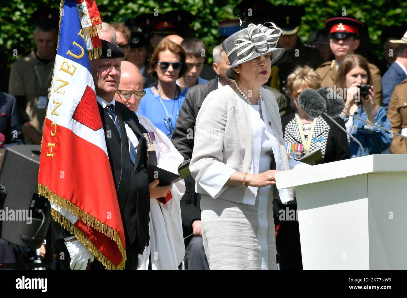 Memorial service at Bayeux War Cemetery on June 06, 2019 in Bayeux ...