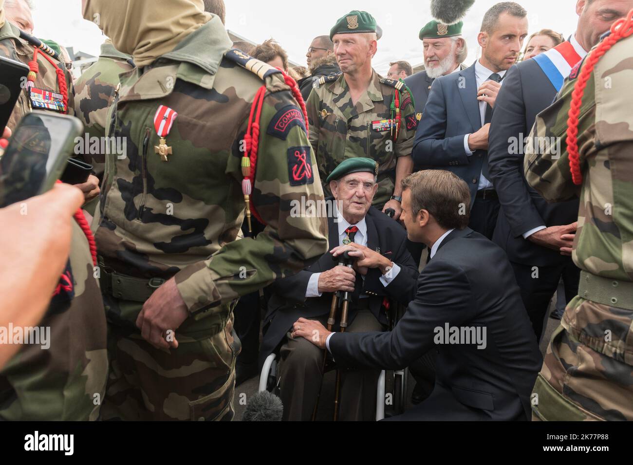 French President Emmanuel Macron attends a ceremony to pay homage to ...