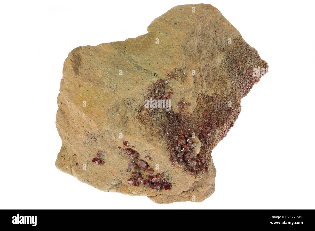 vanadinite from Morocco isolated on white background Stock Photo - Alamy