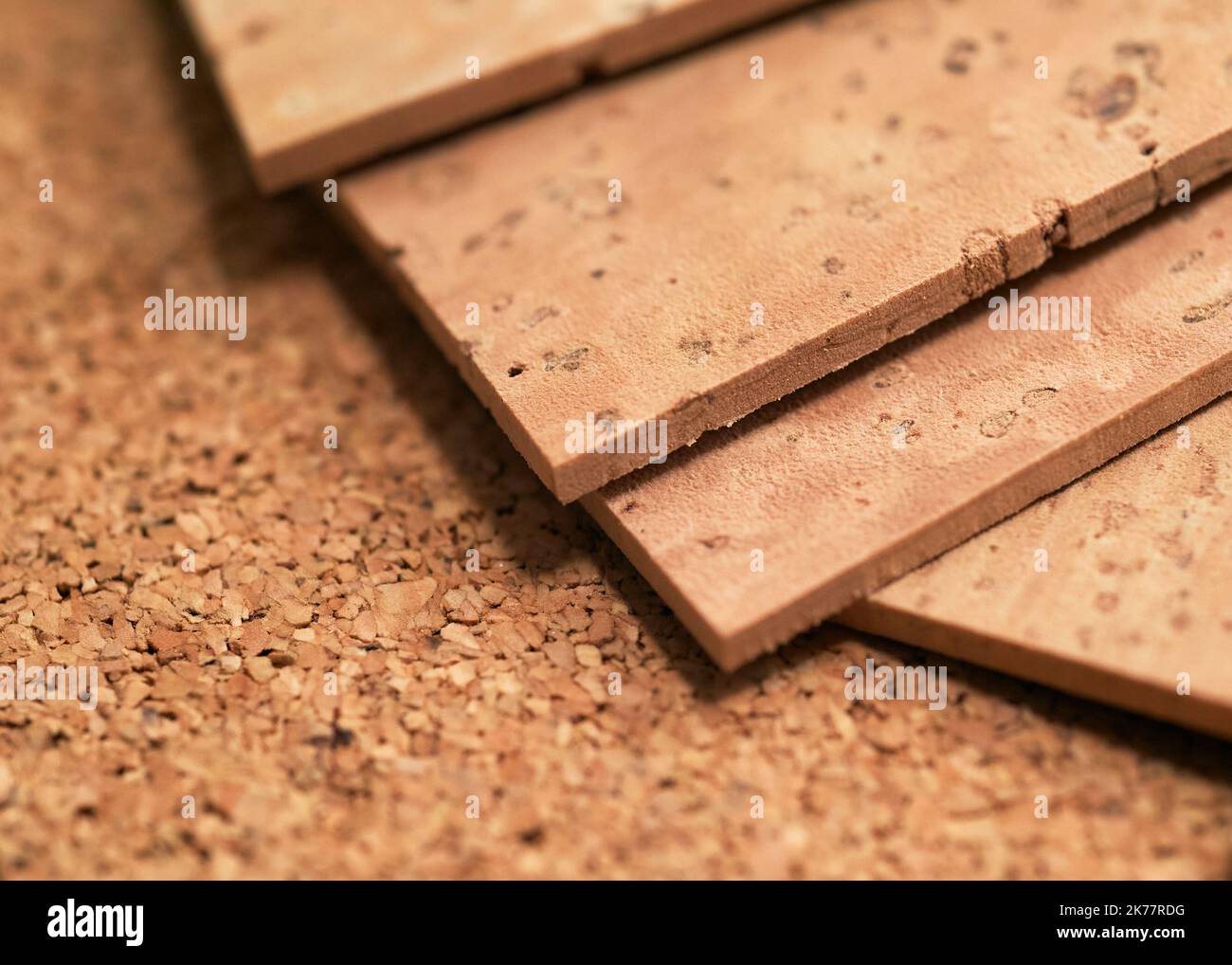 Precut pieces of cork for instrument repair and various crafts Stock ...