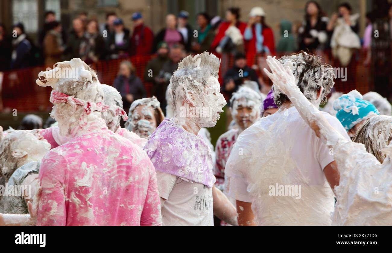 Fife, Scotland, UK. 17th Oct, 2022. St Andrews University Foam Fight, a ...