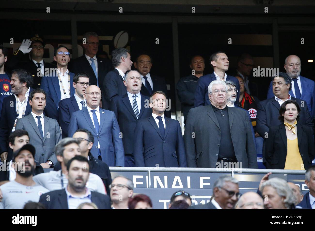 France president Emmanuel Macron in the stands Stock Photo - Alamy