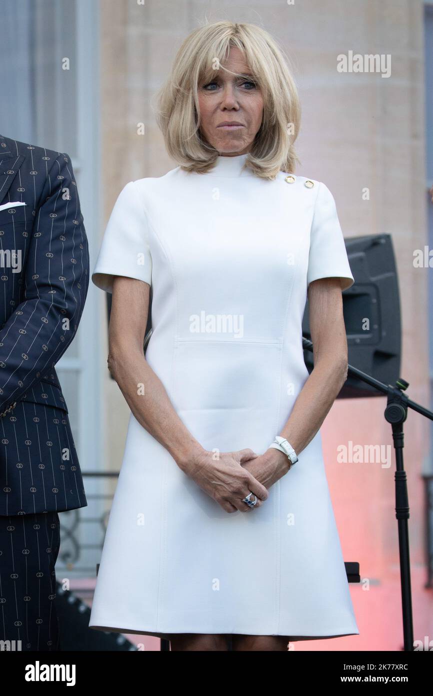 President Emmanuel Macron presented the Legion of Honour to the 72-year ...